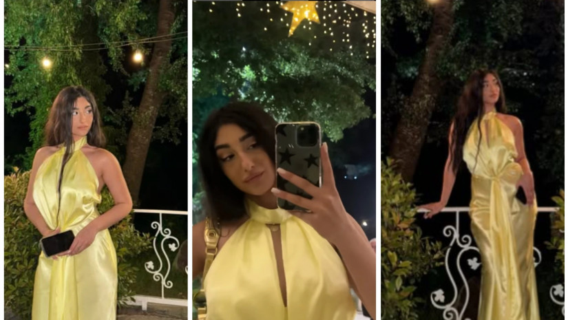 „ქართული სილამაზე“ - მანუ მურღულია ყვითელ კაბაში პოზირებს